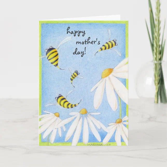Bee Happy Mother's Day Card | Zazzle