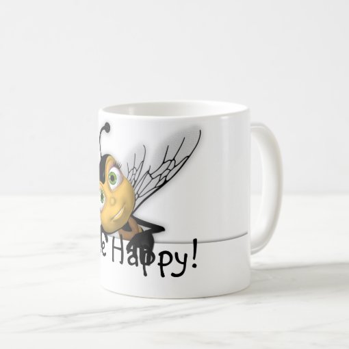 Bee Happy Mug - Fun Honey Bee | Zazzle