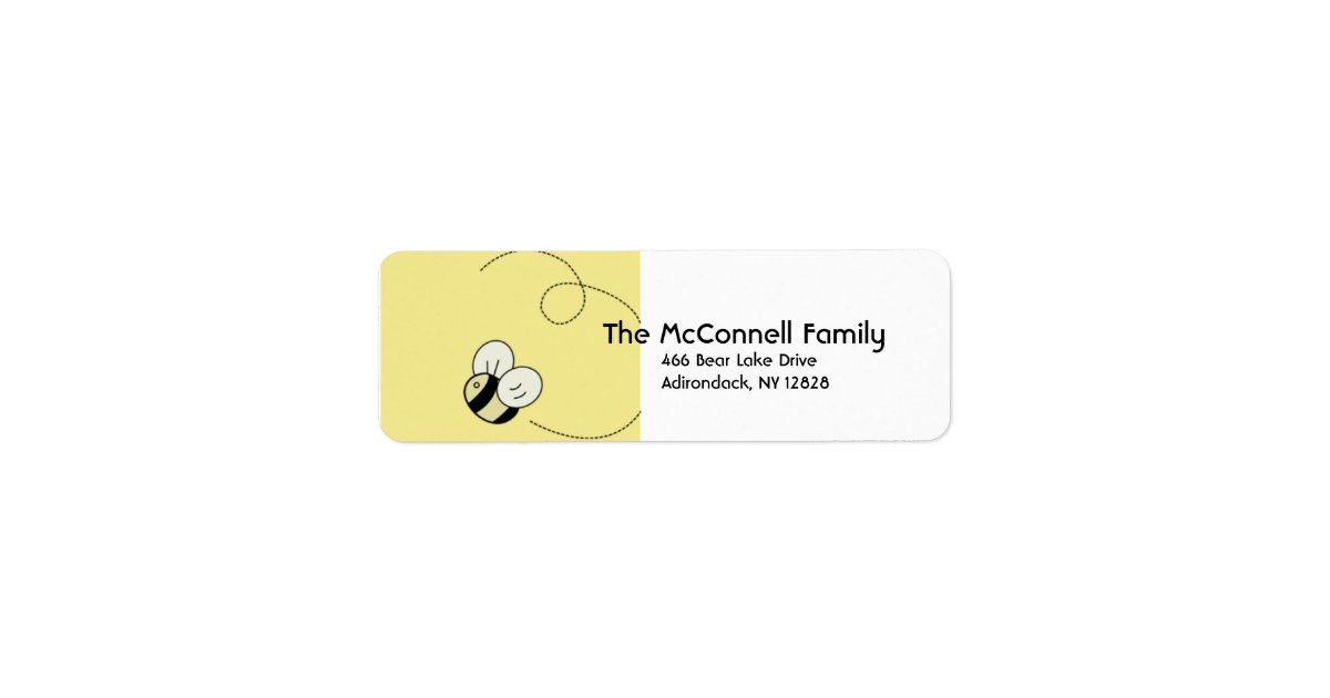 BEE HAPPY PRINTABLE ADDRESS LABELS | Zazzle