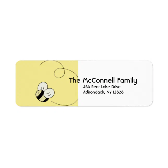 BEE HAPPY PRINTABLE ADDRESS LABELS | Zazzle