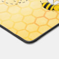 Bee happy yellow honeycomb desk mat | Zazzle