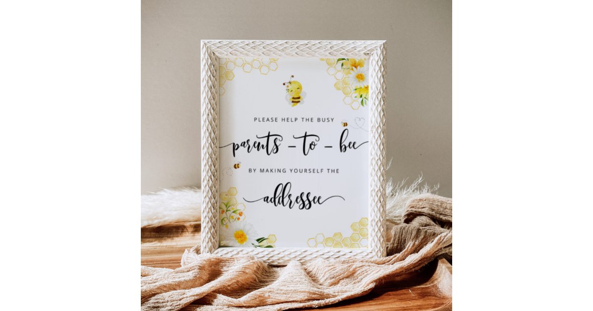 Bee Help the Busy parents Address an Envelope Post Poster | Zazzle