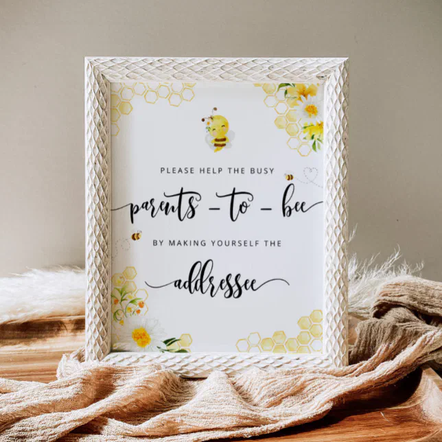 Bee Help the Busy parents Address an Envelope Post Poster | Zazzle