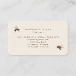 Bee Hive Beekeeper Watercolor Business Card | Zazzle