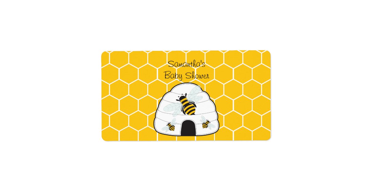 Bee Hive Water Bottle Label | Zazzle