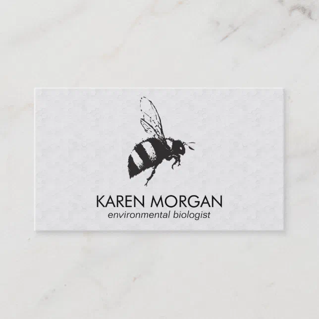 Bee | Honeycomb Business Card | Zazzle