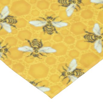 Bee Honeycomb Honeybee Beehive Pattern Party Tablecloth | Zazzle