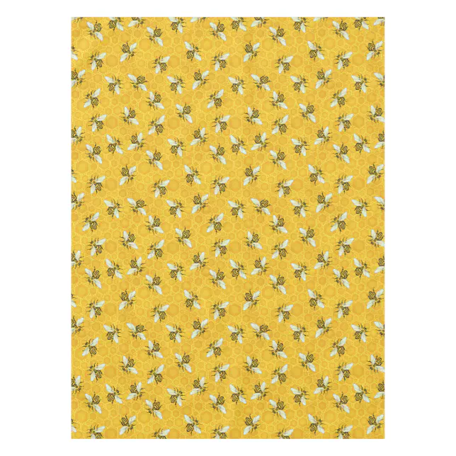 Bee Honeycomb Honeybee Beehive Pattern Party Tablecloth | Zazzle