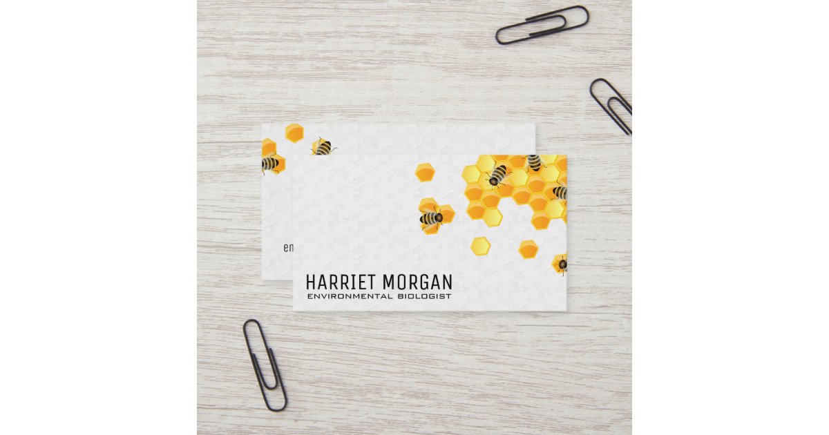 Bee | Honeycomb | Insect Business Card | Zazzle