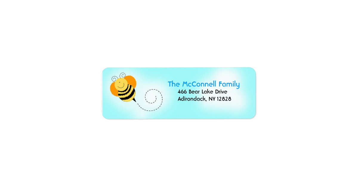 Bee Hop Bumble Bees PRINTABLE ADDRESS LABELS | Zazzle