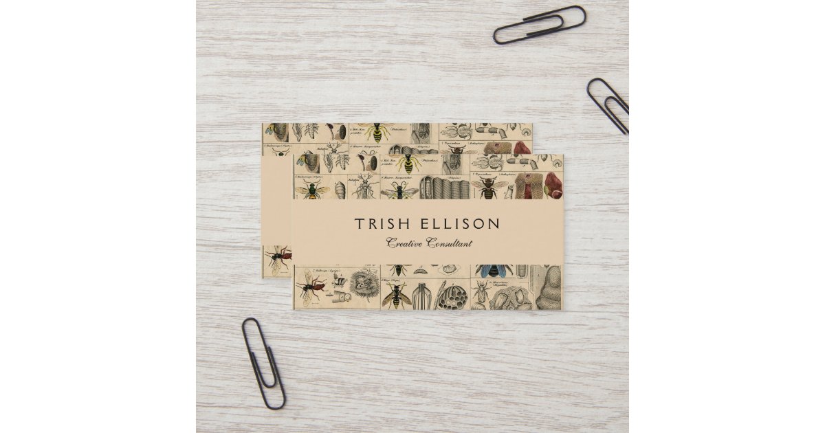 Bee Insect Bug Wasp Natural Nature Bees Painting Business Card | Zazzle