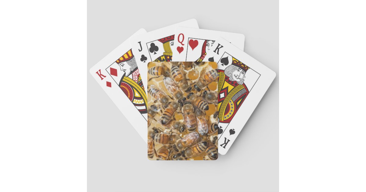 Bee keeping at Arlo's Honey Farm Poker Cards | Zazzle