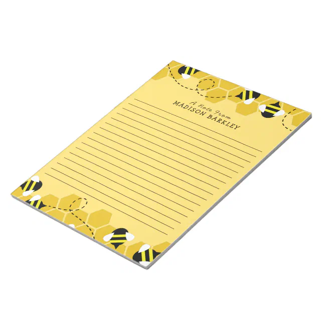 Bee Kid's Cute Beehive Stationary Notepad | Zazzle
