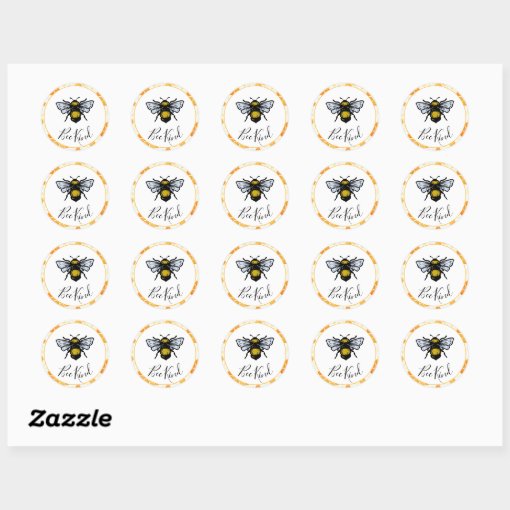 Bee Kind Classic Round Sticker | Zazzle