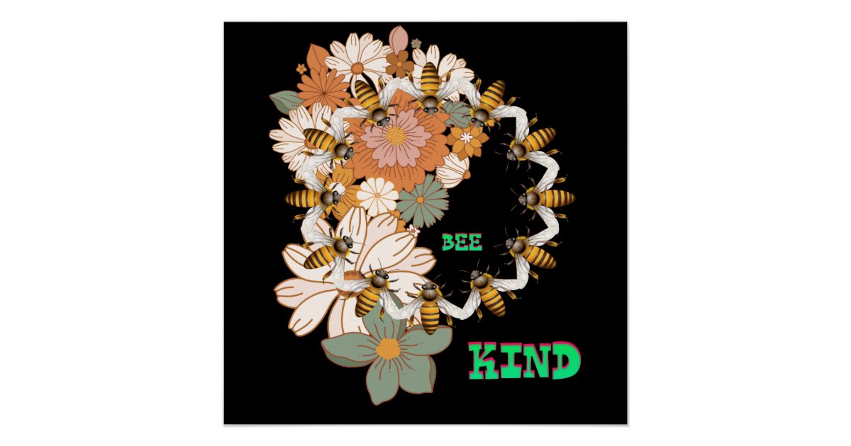 Bee Kind Poster | Zazzle