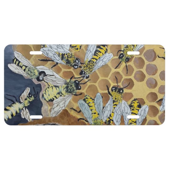 bee licence plate | Zazzle.com
