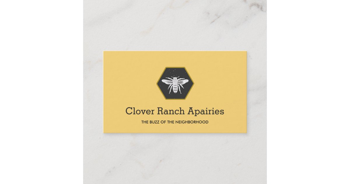 Bee Logo Beekeeping Apairy Business Card | Zazzle