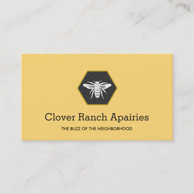 Bee Logo Beekeeping Apairy Business Card | Zazzle