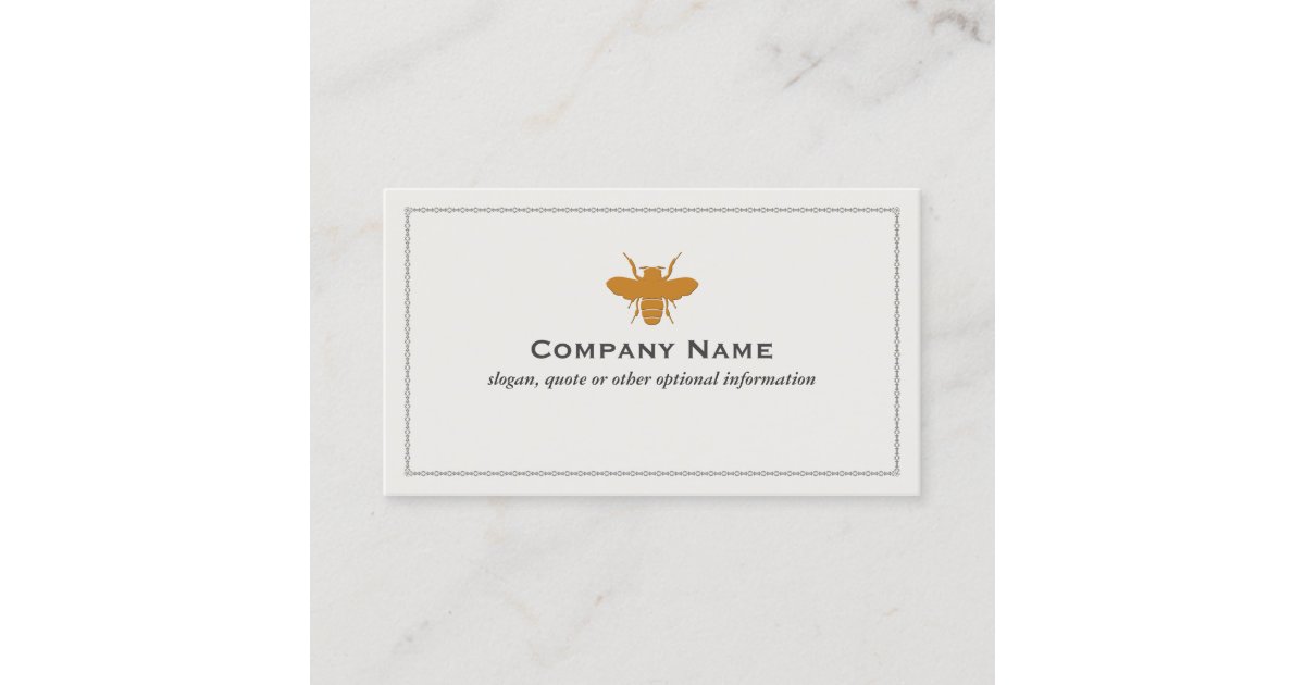 Bee Logo Business Card | Zazzle