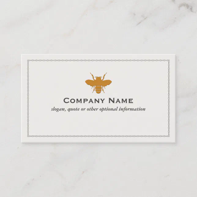 Bee Logo Business Card | Zazzle