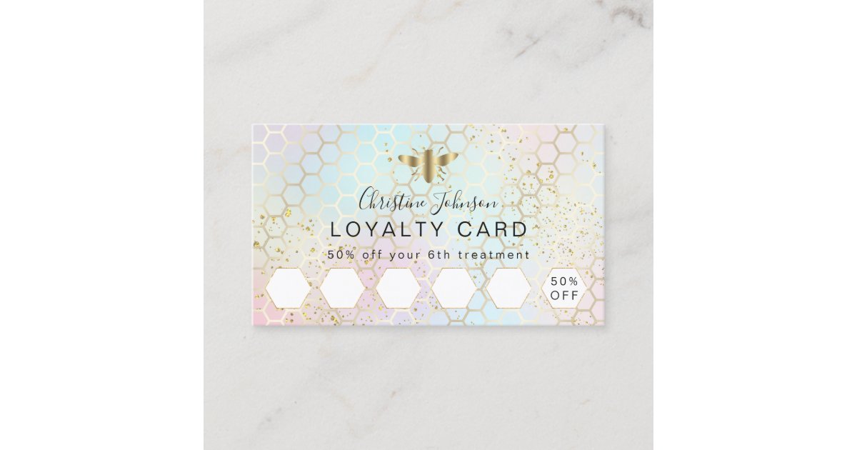 bee logo loyalty card | Zazzle