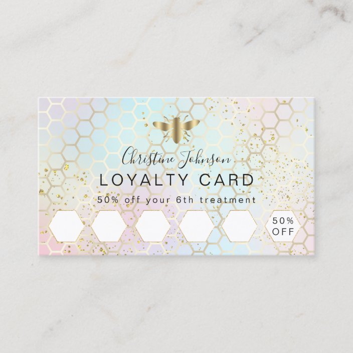 bee logo loyalty card | Zazzle.com