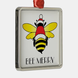 Bee Merry Holiday Ornament | Zazzle