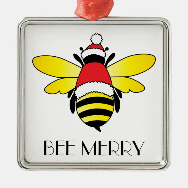 Bee Merry Holiday Ornament | Zazzle