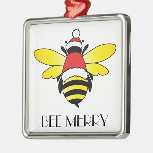 Bee Merry Holiday Ornament | Zazzle
