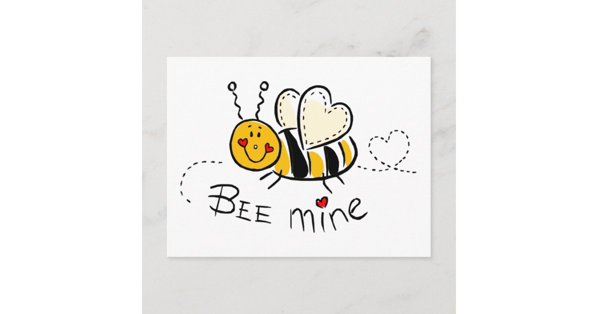 Bee mine postcard | Zazzle