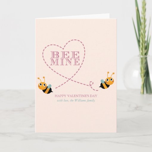 Bee Mine Valentine's Day Card | Zazzle