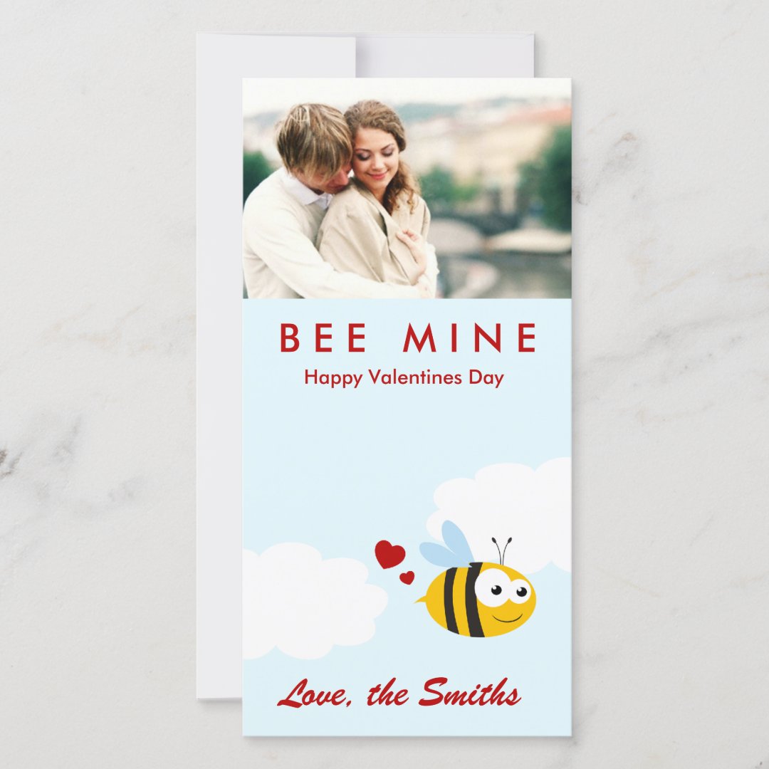 Bee Mine - Valentines Day Holiday Card | Zazzle