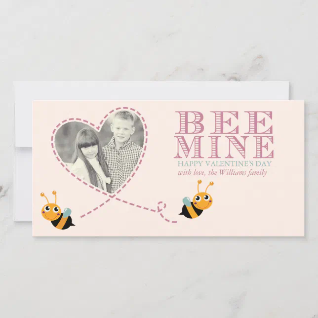 Bee Mine Valentine's Day Photo Cards | Zazzle