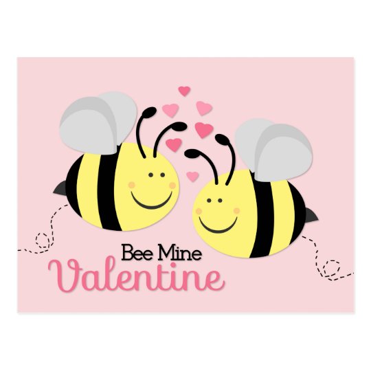 Bee Mine Valentine's Day Postcard | Zazzle.com
