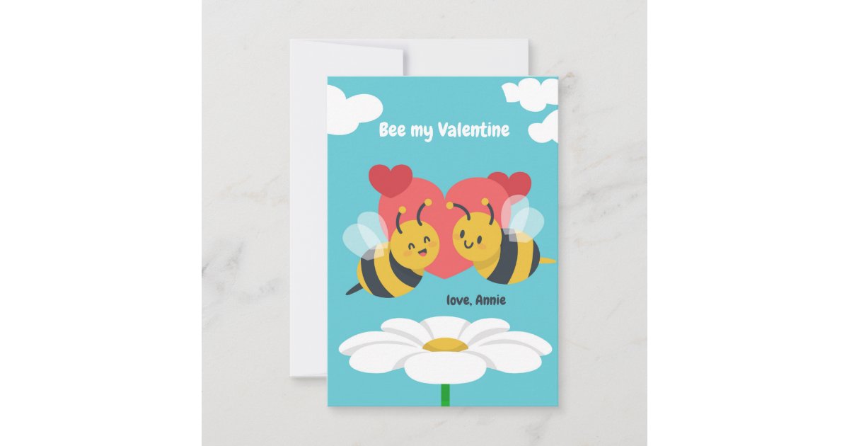 Bee My Valentine Card | Zazzle