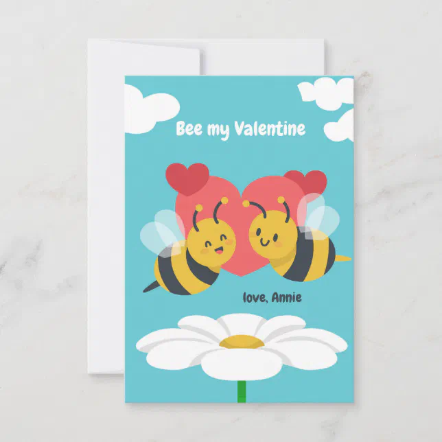 Bee My Valentine Card | Zazzle