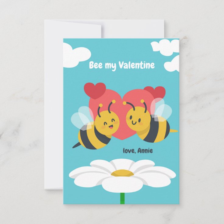 Bee My Valentine Card | Zazzle