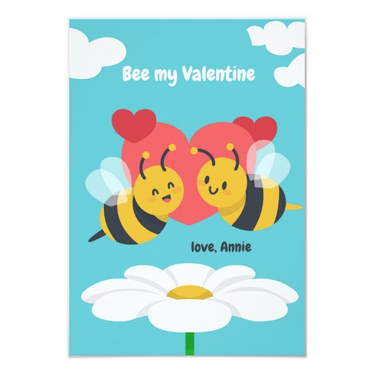 Bee My Valentine Card | Zazzle.com