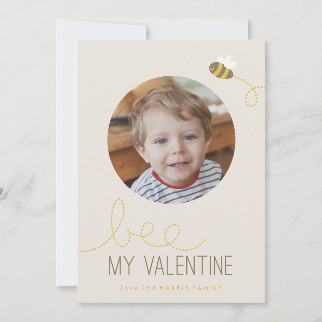 Bee My Valentine Valentine's Day Card | Zazzle