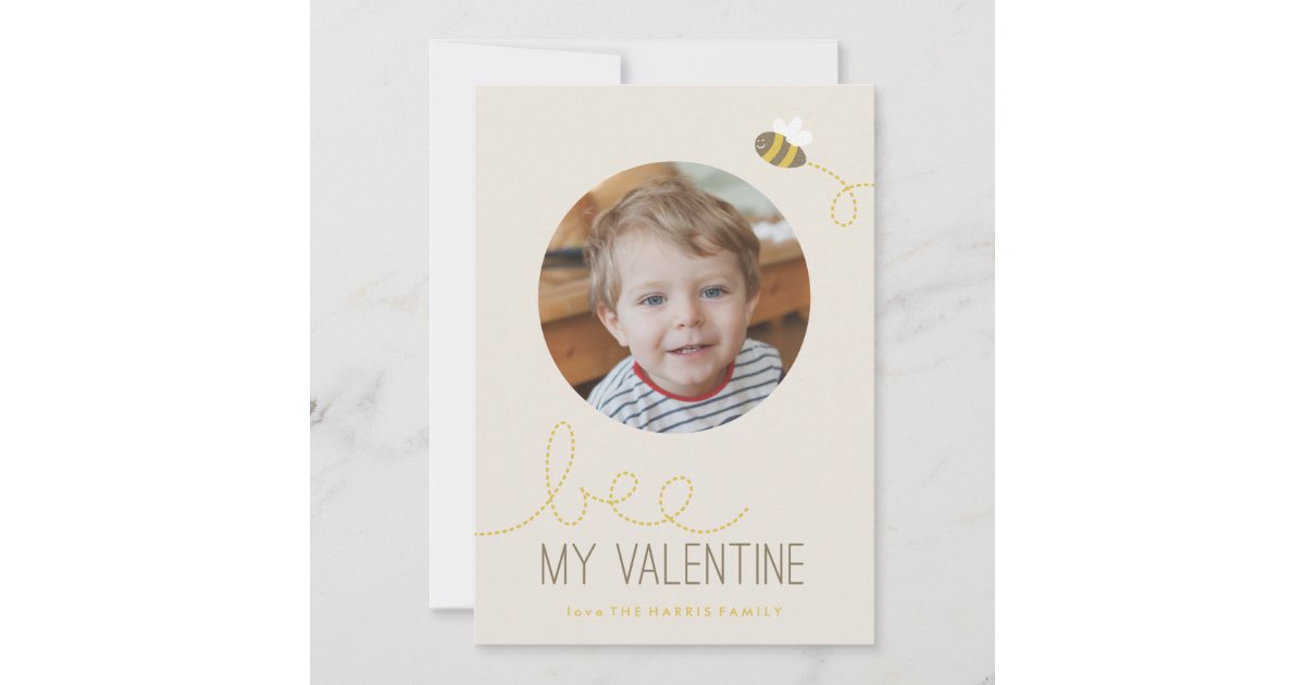Bee My Valentine Valentine's Day Card | Zazzle