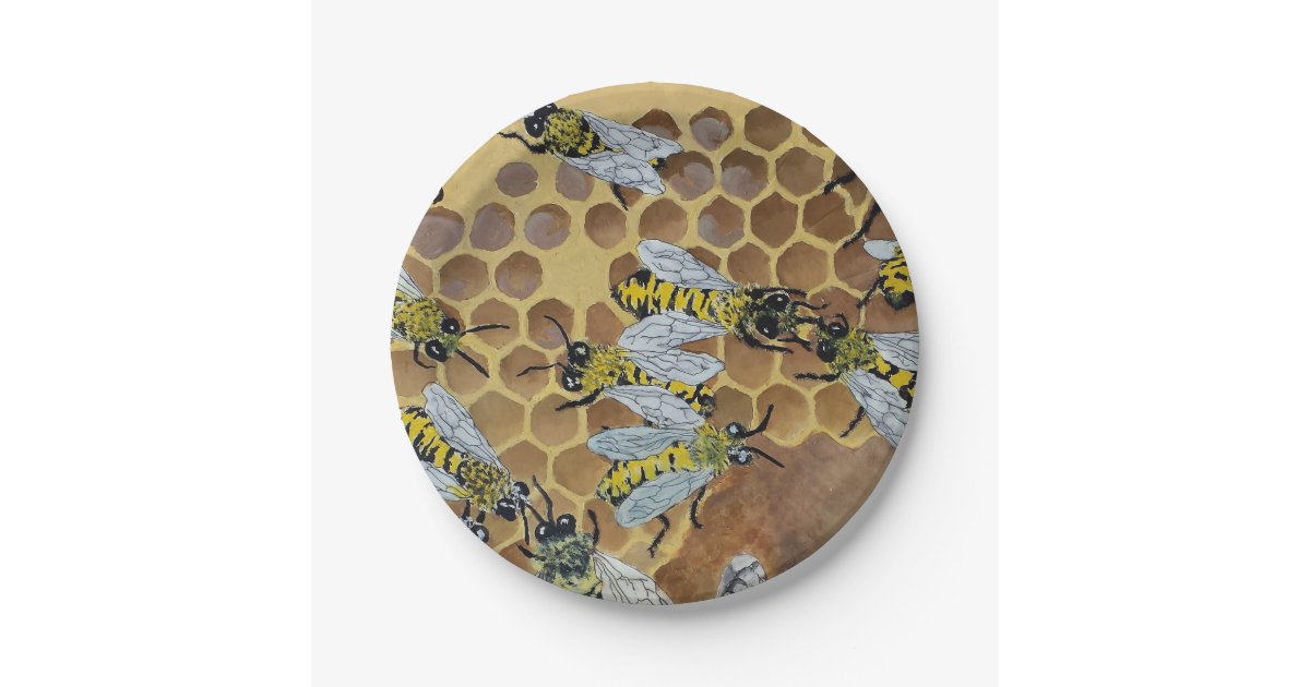 bee paper plates | Zazzle