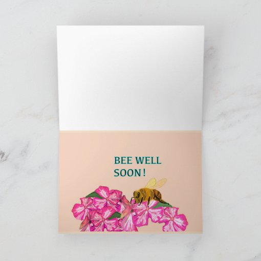 Bee Patient Be Well Soon Funny Greeting Card | Zazzle