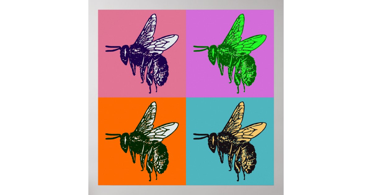 Bee Pop Art Poster | Zazzle