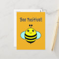 Bee Positive!! Postcard | Zazzle