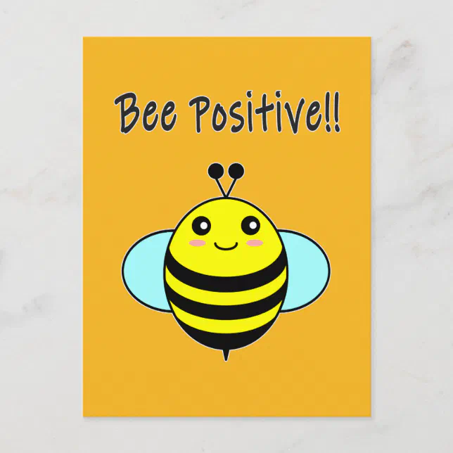 Bee Positive!! Postcard | Zazzle