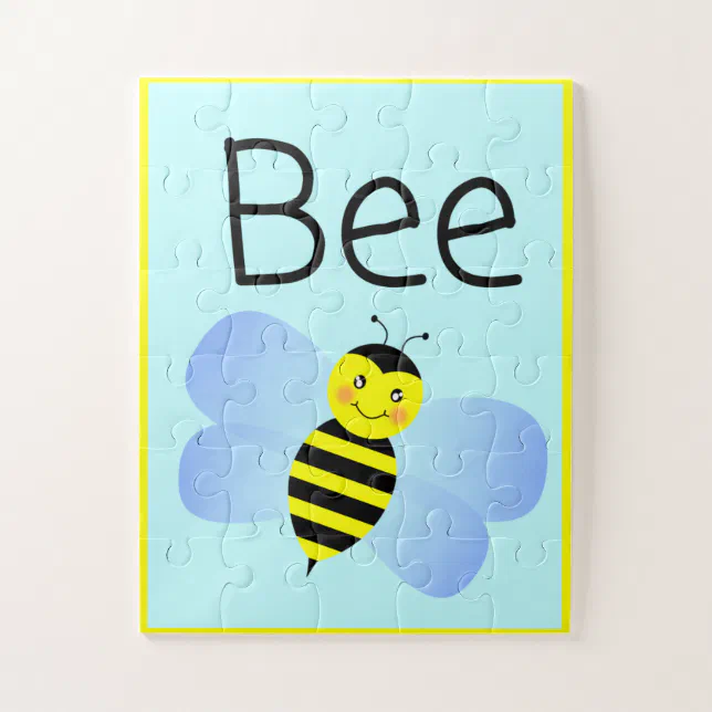 Bee Puzzle for Kids. 30 oversize pieces | Zazzle