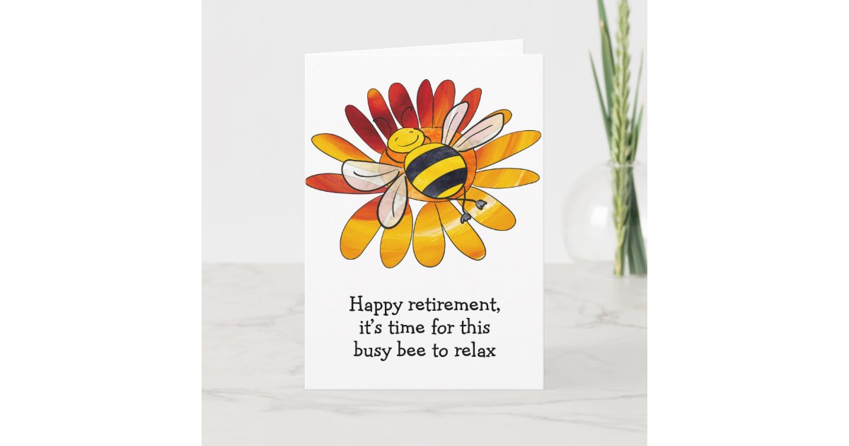 Bee retirement card | Zazzle