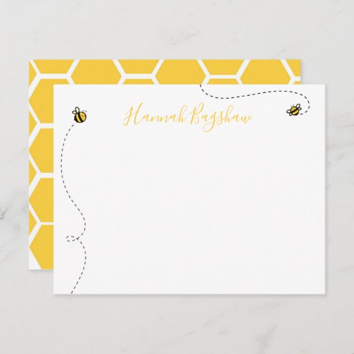Bee Stationery Set Note Card | Zazzle