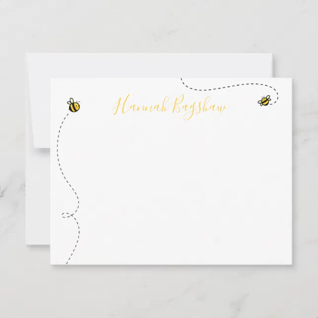 Bee Stationery Set Note Card | Zazzle
