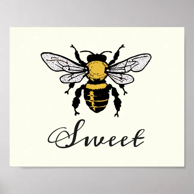 Bee Sweet Poster | Zazzle